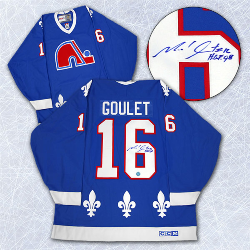 Michel Goulet Quebec Nordiques Autographed Retro CCM Hockey Jersey ...