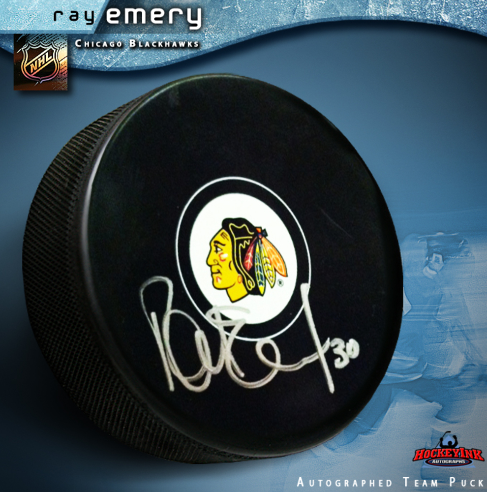 RAY EMERY Signed Chicago Blackhawks Puck - NHL Auctions