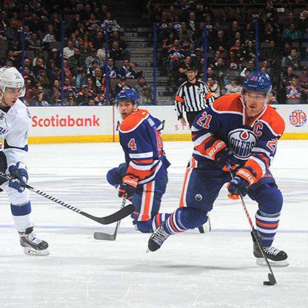 Andrew Ference #19 - Autographed 2014-15 Edmonton Oilers vs Tampa Bay ...