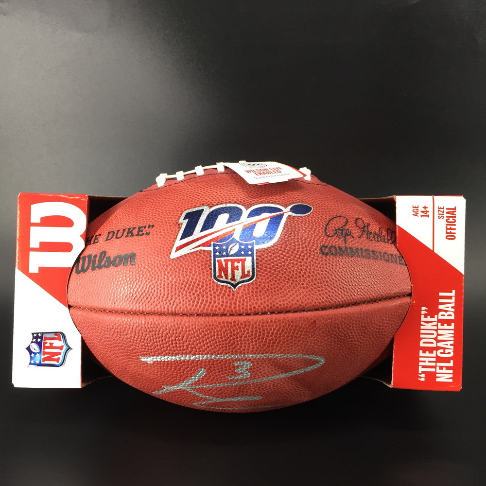 NFL - Seahawks Russell Wilson Signed Authentic Football W/ 100 Seasons ...