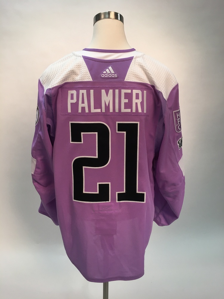 Kyle Palmieri Hockey Fights Cancer Warm-Up Issued Autographed Jersey ...