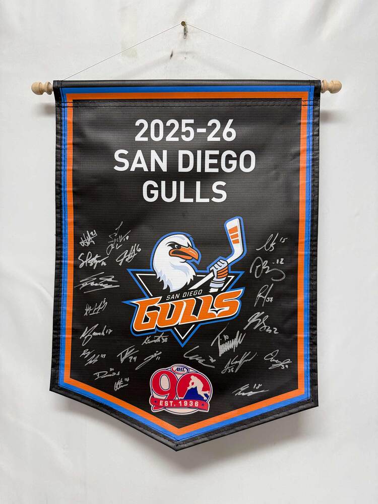 AHL Authentic - 2025-26 San Diego Gulls Team-Signed Banner