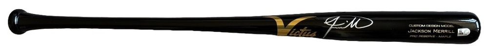 Jackson Merrill Autographed Game Model Victus Bat | MLB Auctions