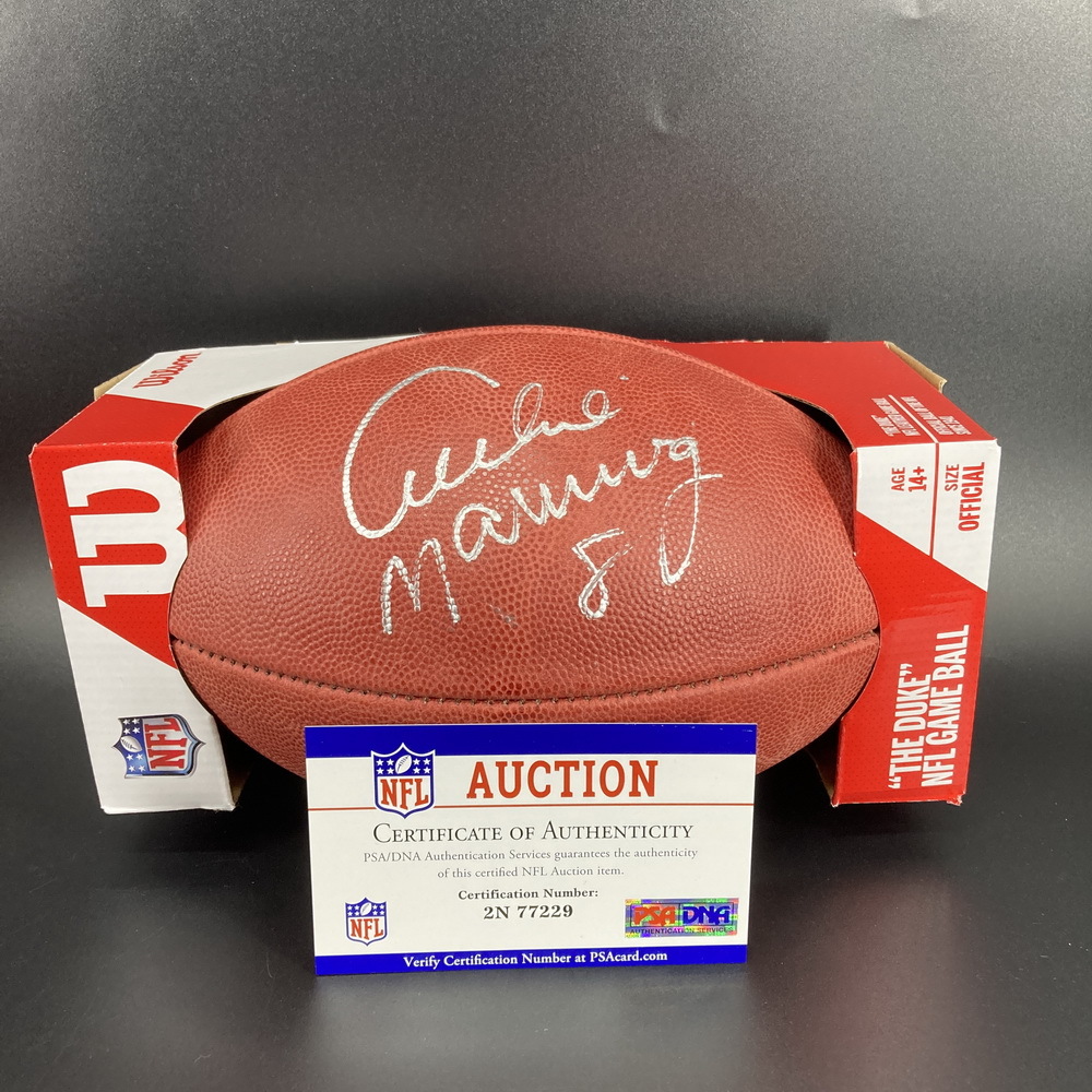 NFL Auction | HOF - Saints Archie Manning Signed Authentic Football