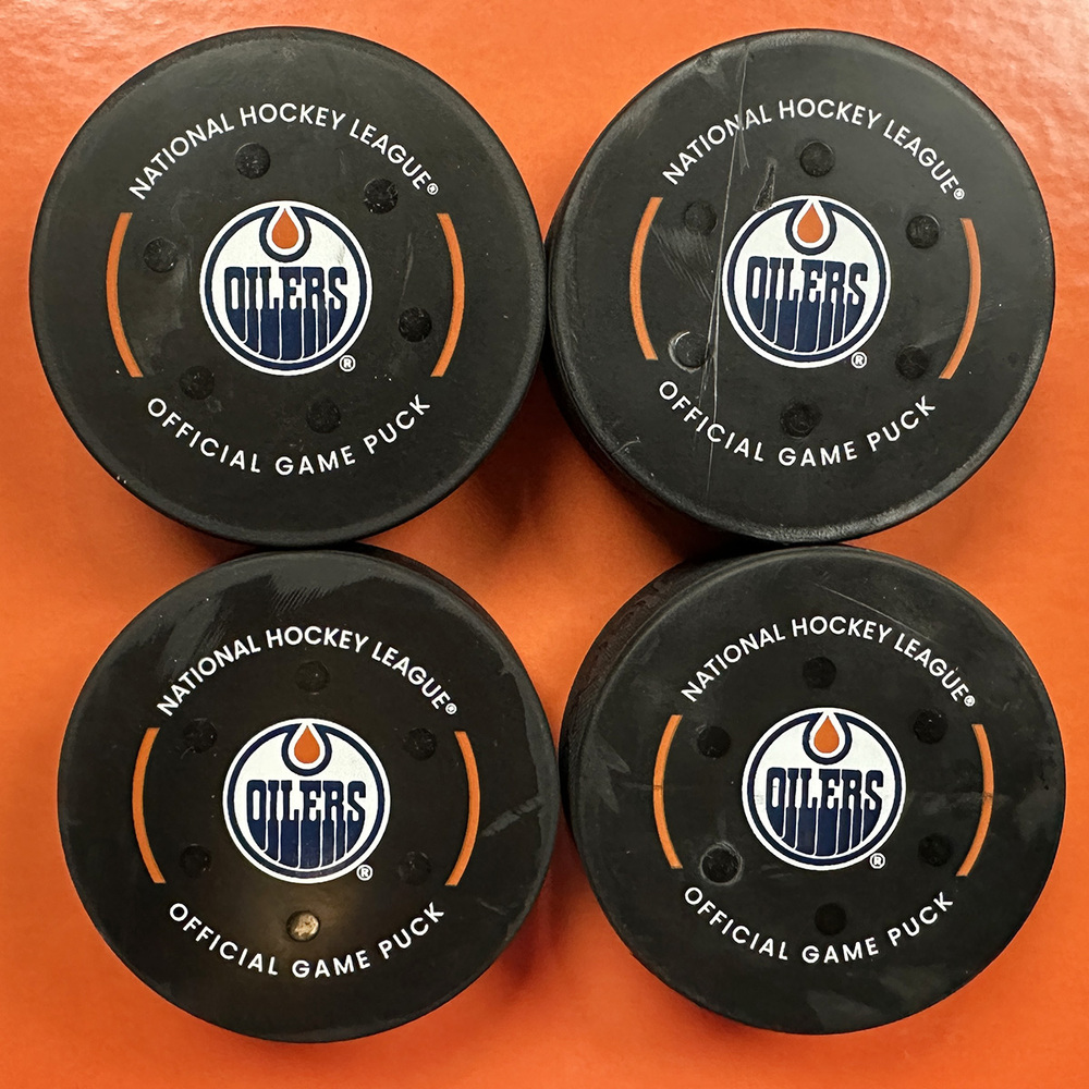 Collection Of Four Nashville Predators Goal Pucks (Mattias Ekholm #14 ...