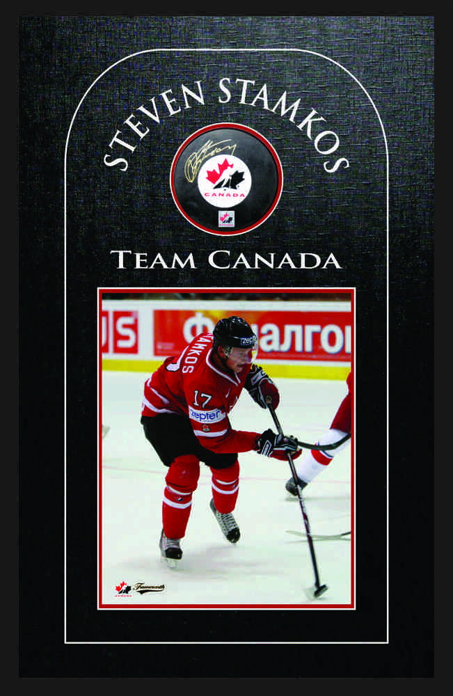 Steven Stamkos - Signed & Framed Team Canada Hockey Puck Featuring 8x10 ...