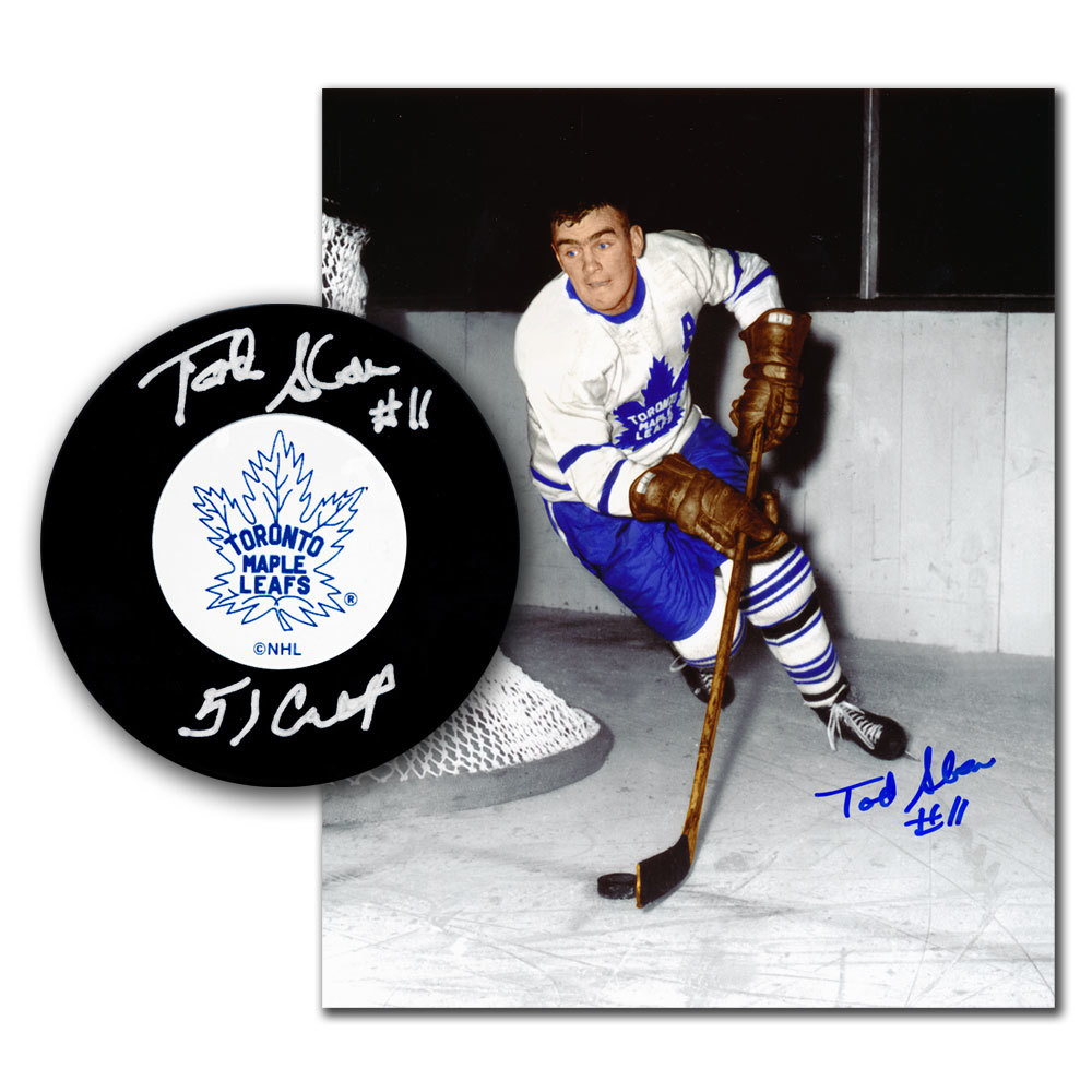 Tod Sloan Toronto Maple Leafs Autographed 8x10 & Puck Combo - NHL Auctions