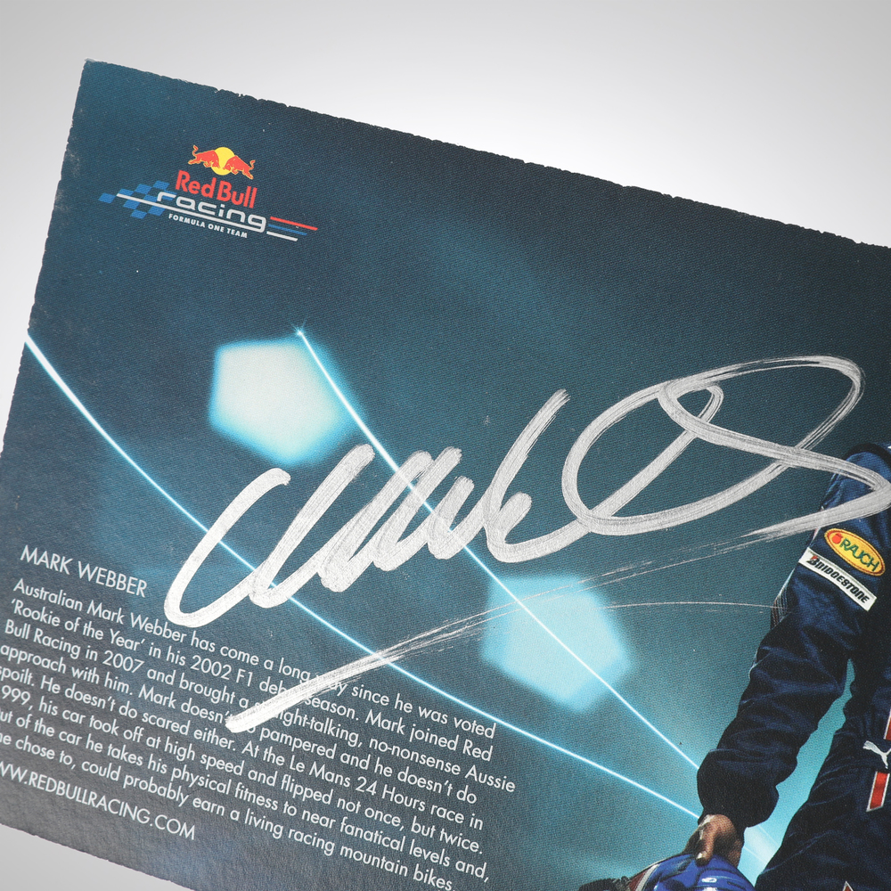 Mark Webber 2009 Signed Driver Card | F1 Authentics