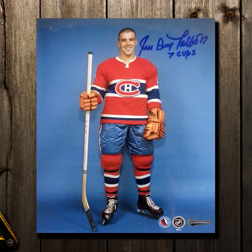 Jean-Guy Talbot Montreal Canadiens Autographed 8x10 with 7 Cups ...