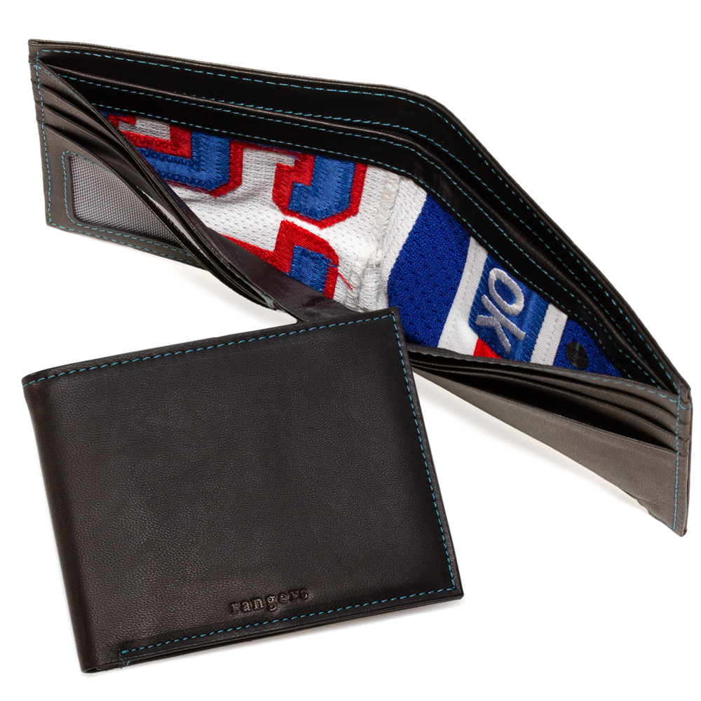 NHL Game Used Uniform Emblem Billfold Wallet - New York Rangers - NHL ...