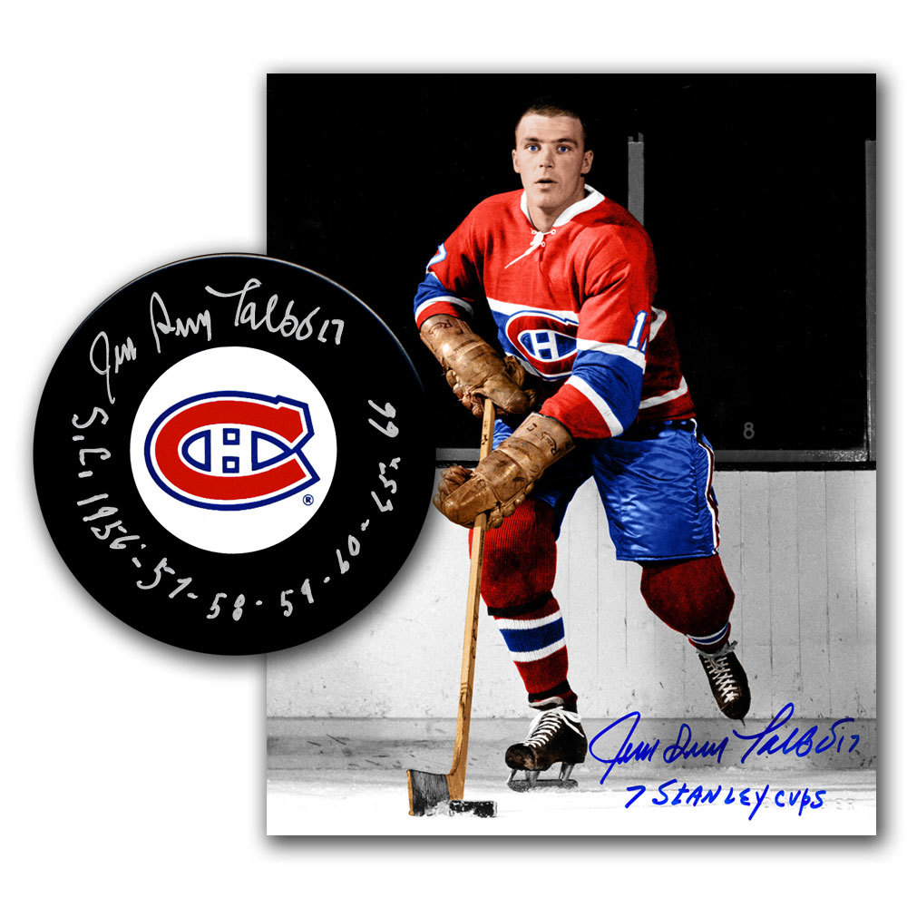 Jean Guy Talbot Montreal Canadiens Autographed 8x10 & Puck Combo - NHL ...