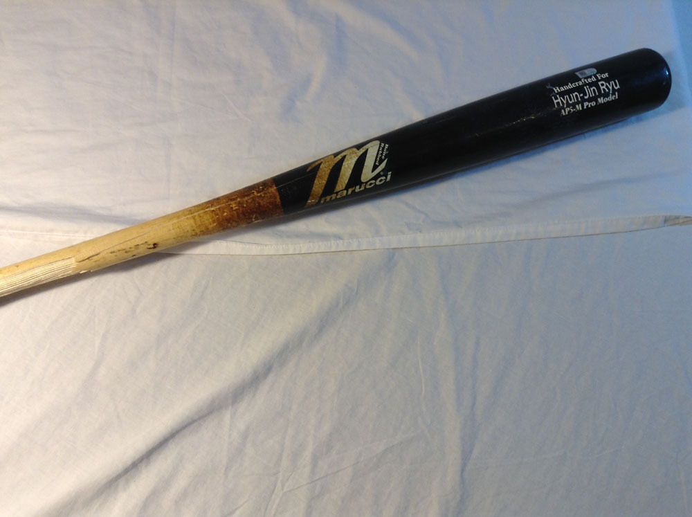 Dodgers Authentics: Hyun-Jin Ryu Game-Used Bat | MLB Auctions