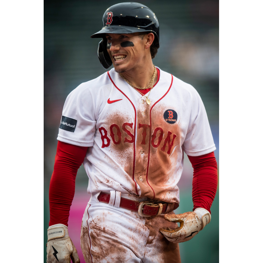 Jarren Duran Game Worn & Autographed Patriots' Day Jersey | Red Sox Auctions
