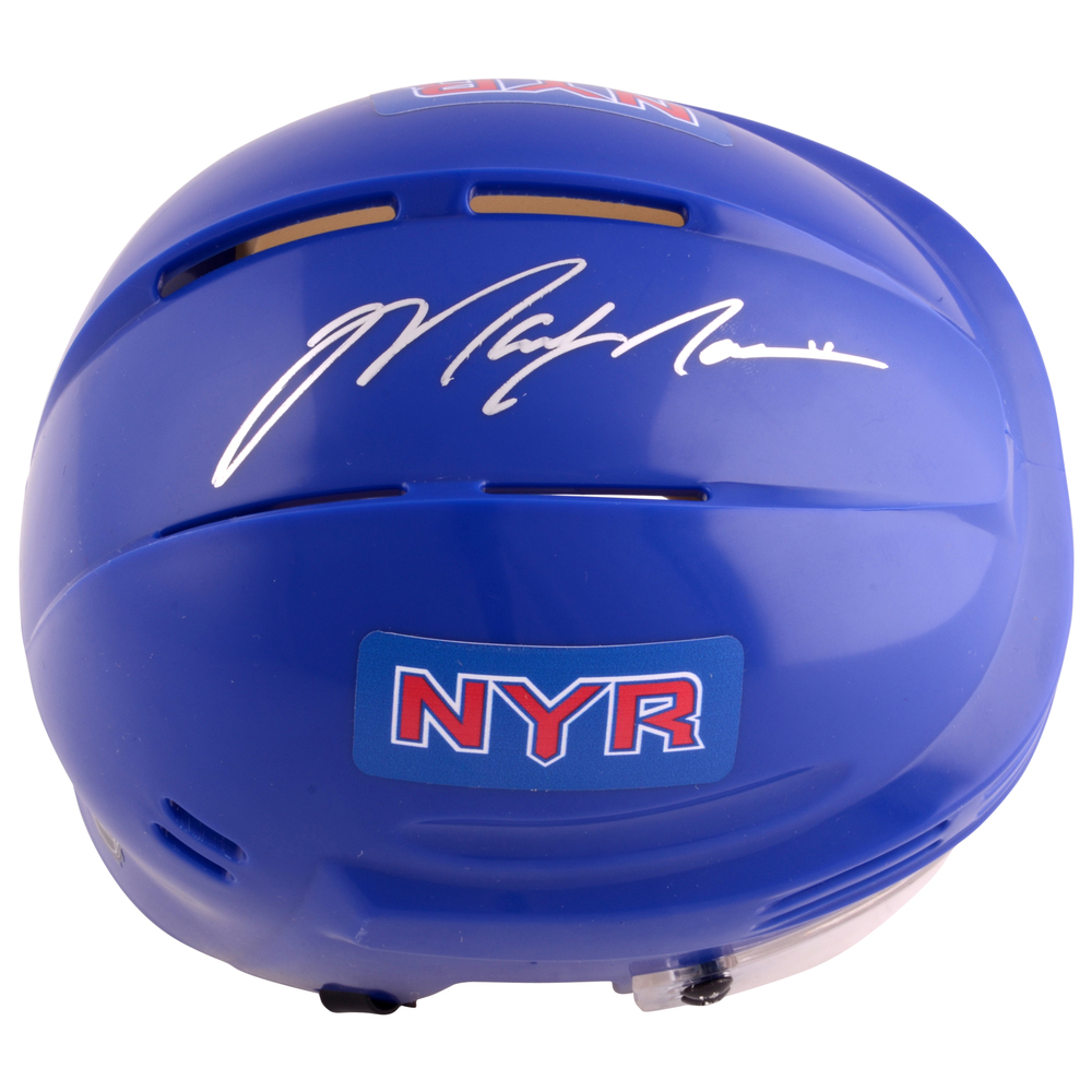 Mark Messier New York Rangers Autographed Blue Mini Helmet - NHL Auctions