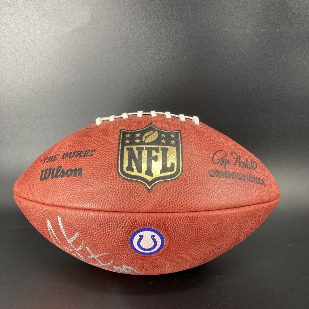 Colts - Justin Houston Signed Authetnic Football with Colts Logo | The ...