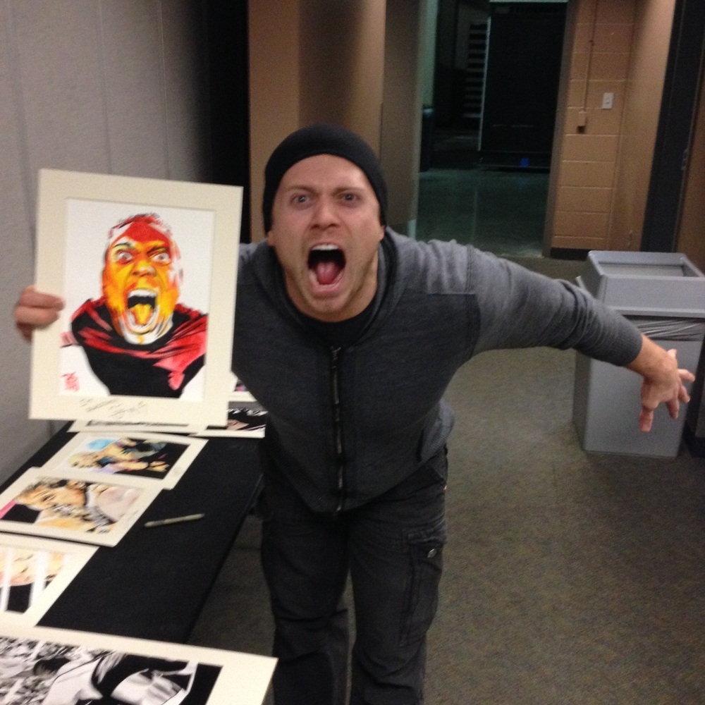 The Miz Signed Painting by Rob Schamberger | WWE Auction