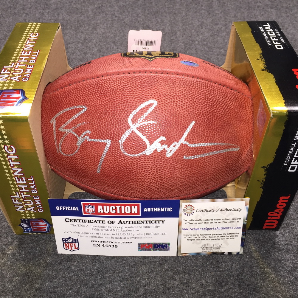 PCC - Lions Barry Sanders signed authentic football | The official ...