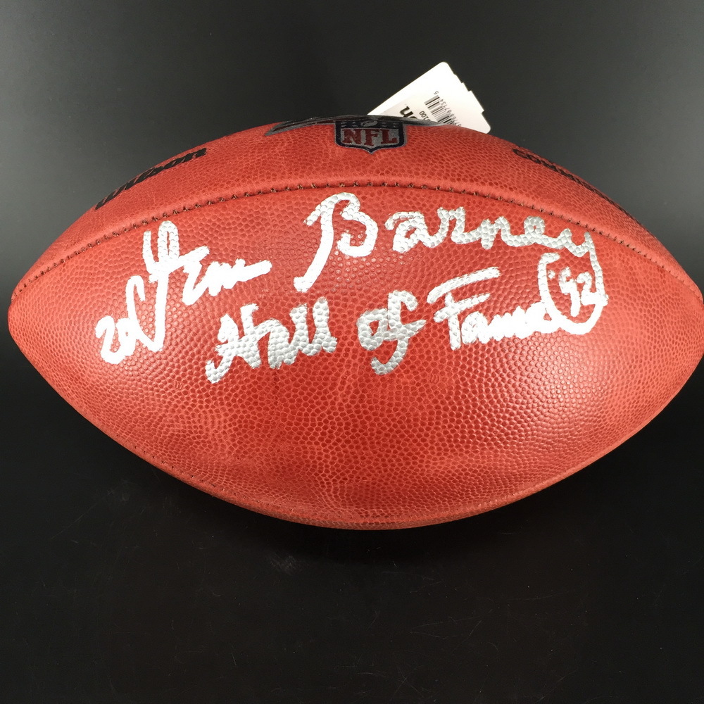 HOF - Lions Lem Barney Signed Authentic Football W/ 100 Seasons Logo ...