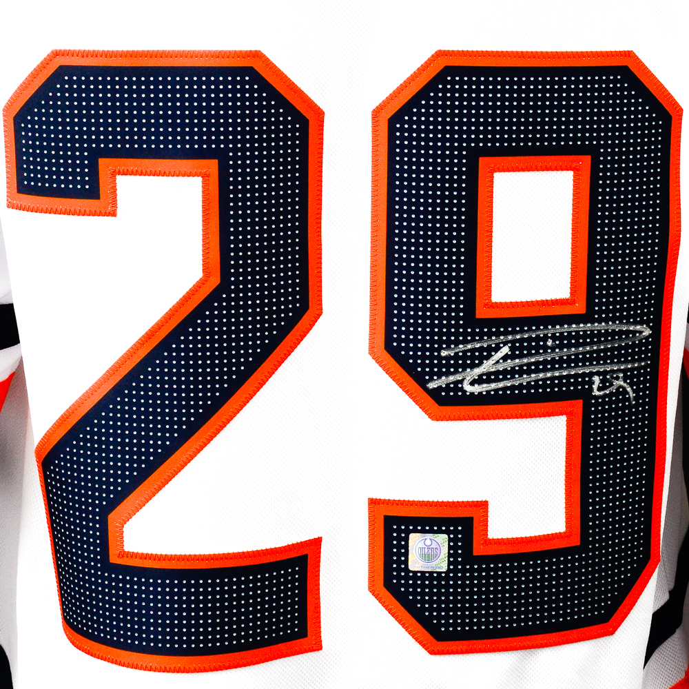 Leon Draisaitl #29 - Autographed Edmonton Oilers White Adidas Retail ...