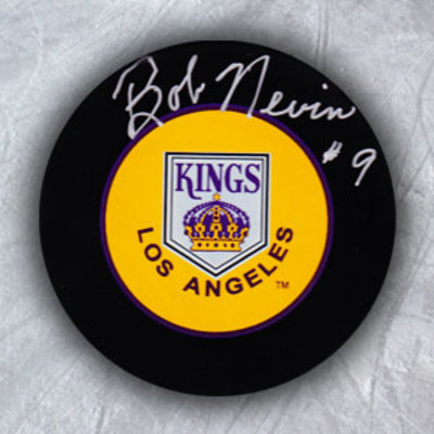 BOB NEVIN Los Angeles Kings Autographed Hockey Puck - NHL Auctions