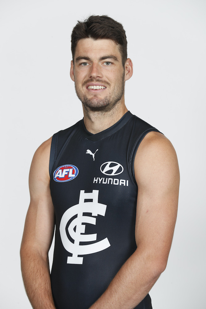 2023 AFL Home Guernsey #1 - George Hewett | The Carlton Shop Auctions