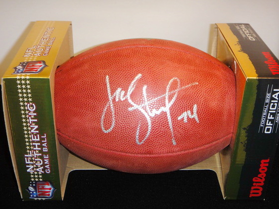 NFL Auction | 49ERS JOE STALEY SIGNED AUTHENTIC FOOTBALL