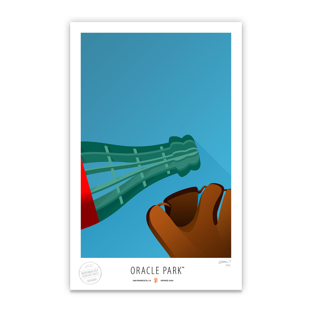 Minimalist Oracle Park Collector's Edition Print by Artist S. Preston ...
