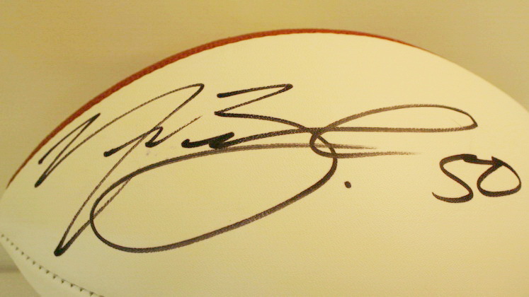 NFL Auction | BILLS - NICK BARNETT SIGNED PANEL BALL