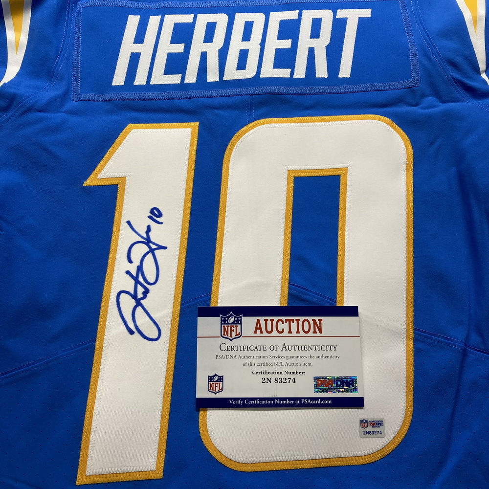 NFL - Chargers Justin Herbert Signed Authentic Jersey | The official ...