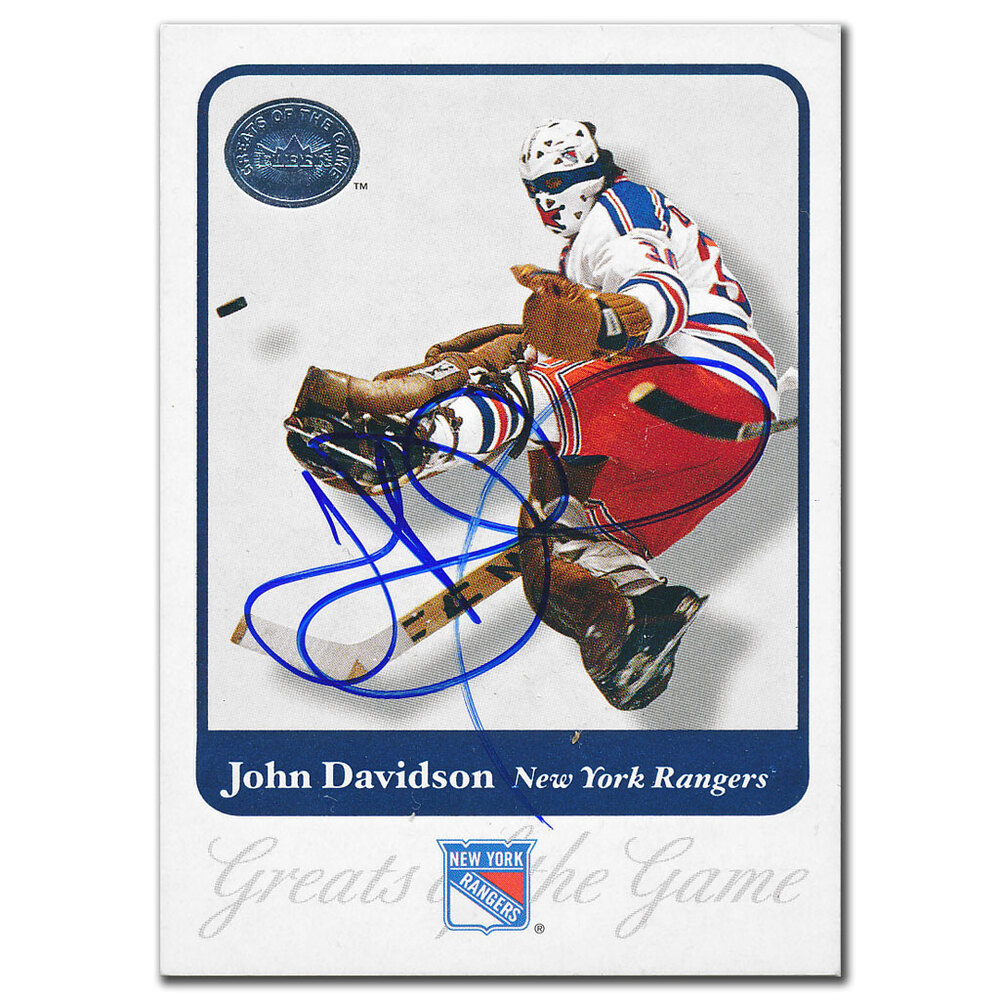 2001-02 Fleer Greats of the Game John Davidson Autographed Card #10 ...