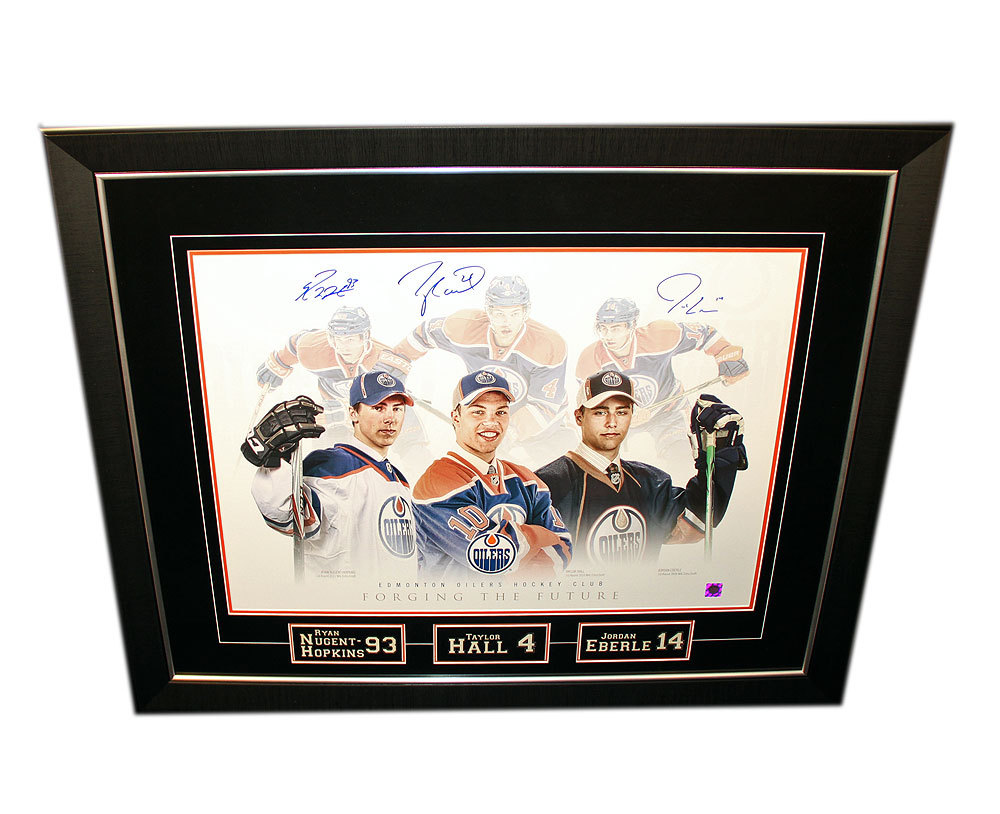 Edmonton Oilers Taylor Hall, Jordan Eberle & Ryan Nugent Hopkins ...
