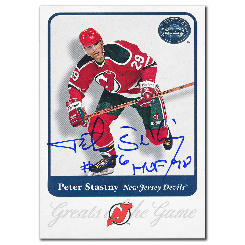 2001-02 Fleer Greats of the Game Peter Stastny Autographed Card #11 ...