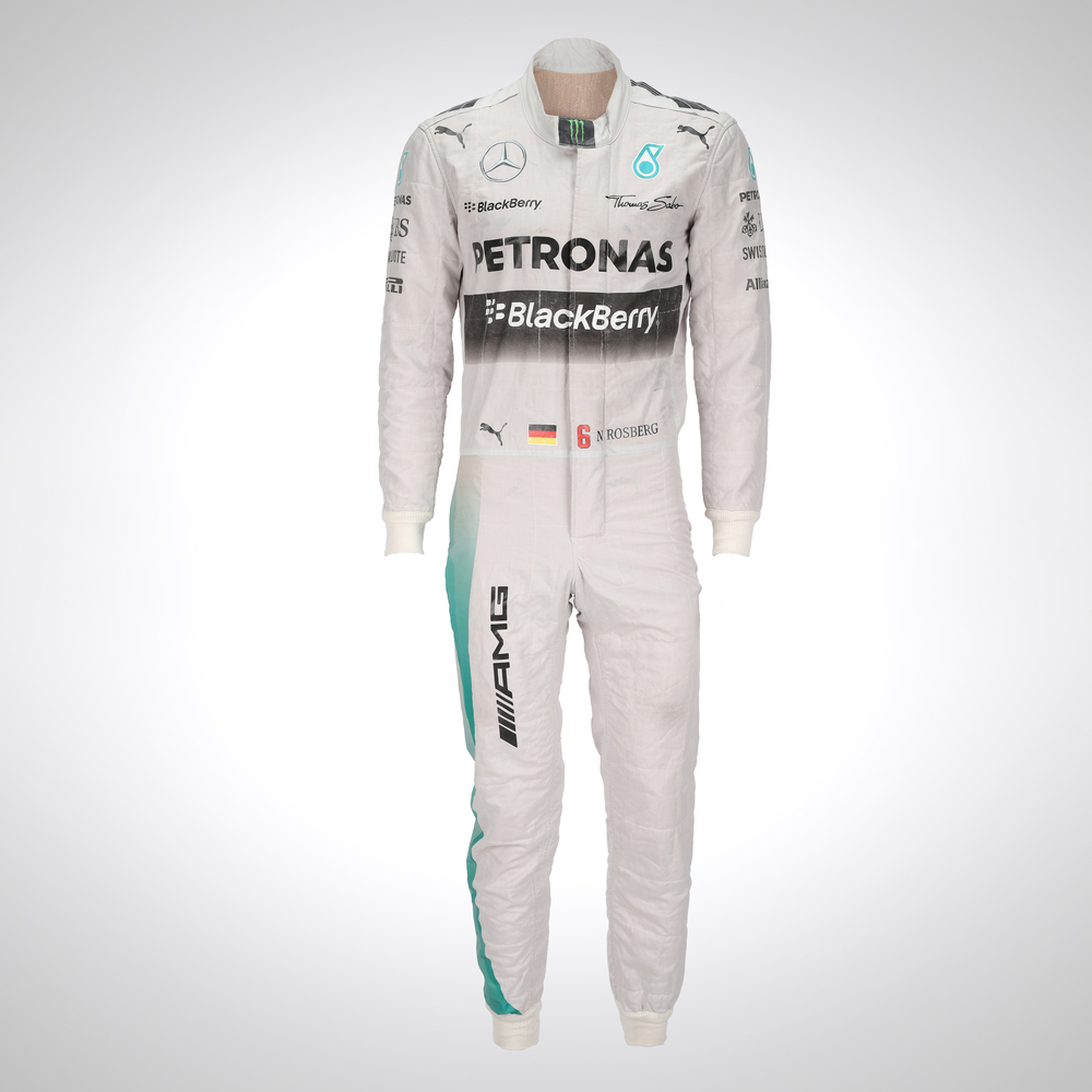 Nico Rosberg Race Used 2014 Mercedes-AMG Petronas F1 Team Race Suit ...