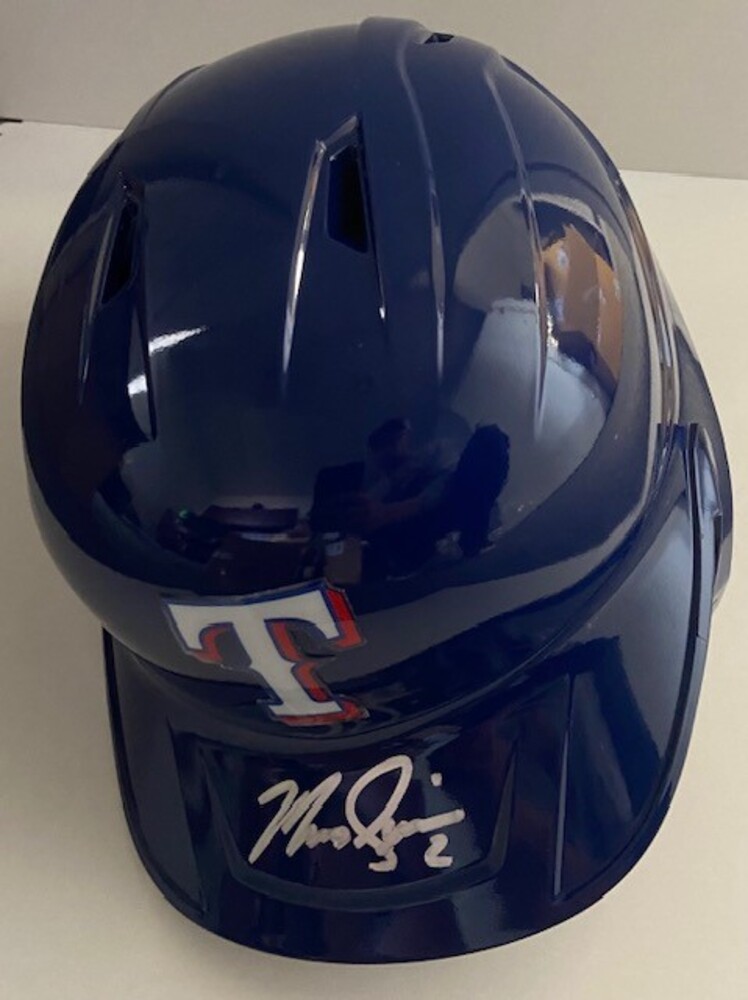 Marcus Semien Autographed Rangers Helmet | MLB Auctions