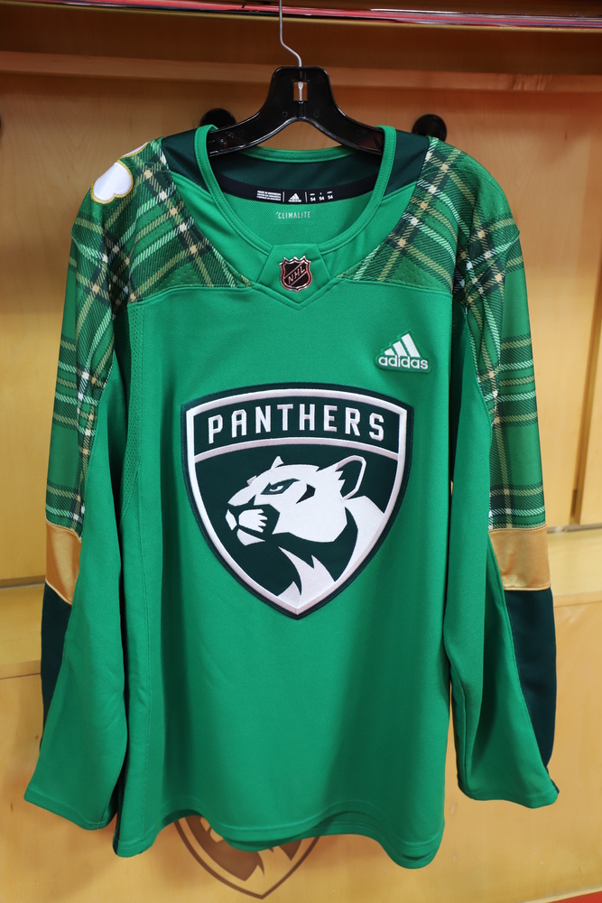 #52 MacKenzie Weegar Panthers Warm-Up Worn and Autographed St. Patrick ...