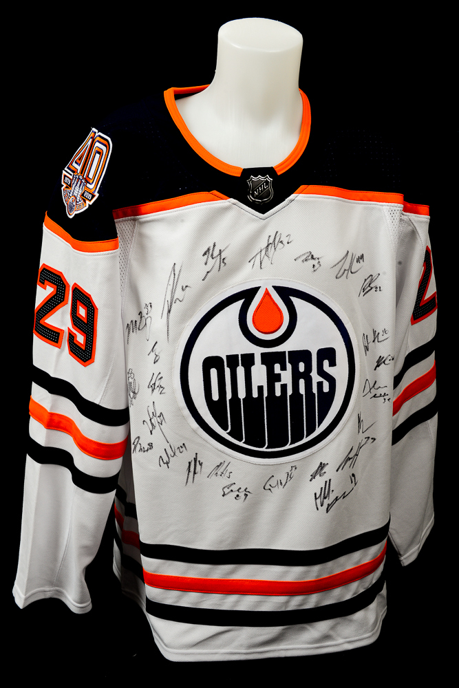 2018-19 Edmonton Oilers Team-Signed White Oilers Adidas Pro Authentic ...