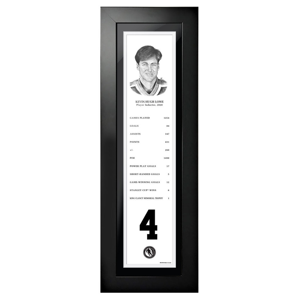 Kevin Lowe Autographed Legends Line Honoured Member Stats Frame ...