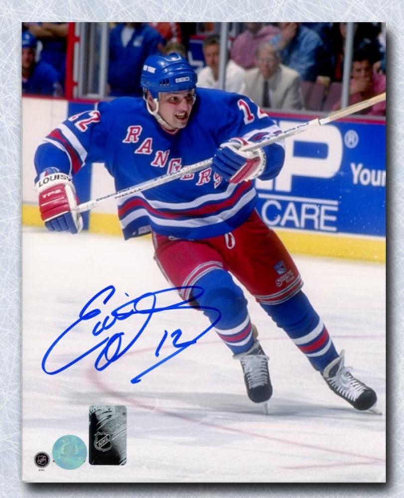 Ed Olczyk New York Rangers Autographed Hockey Action 8x10 Photo - NHL ...
