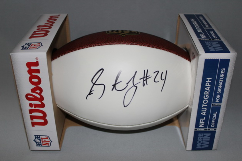 NFL Auction | NFL - PATRIOTS STEPHON GILMORE SIGNED PANEL BALL