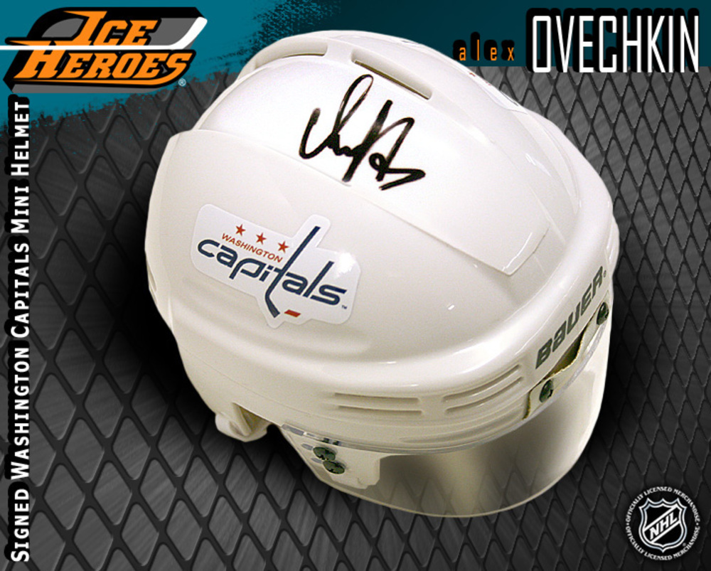 ALEX OVECHKIN Signed Washington Capitals White Mini Helmet - NHL Auctions
