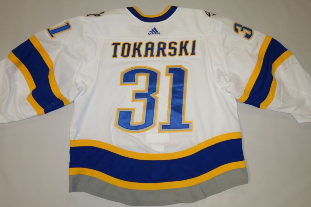 Dustin Tokarski 2021 Buffalo Sabres Reverse Retro Jersey - NHL Auctions