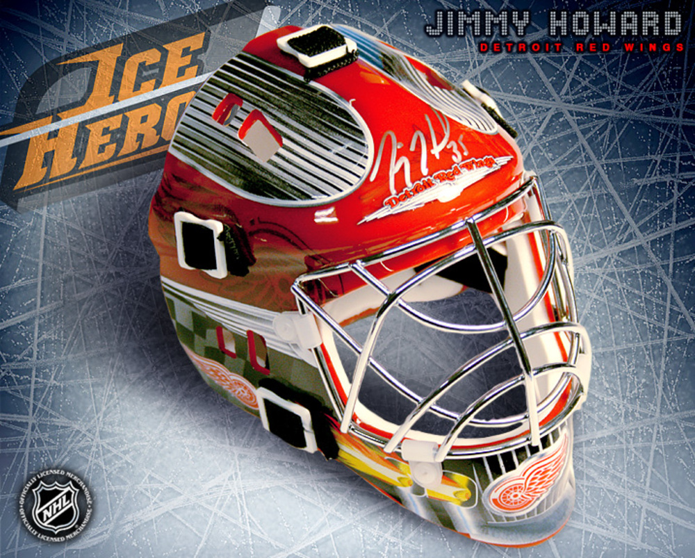 JIMMY HOWARD Signed Detroit Red Wings Mini Mask - NHL Auctions