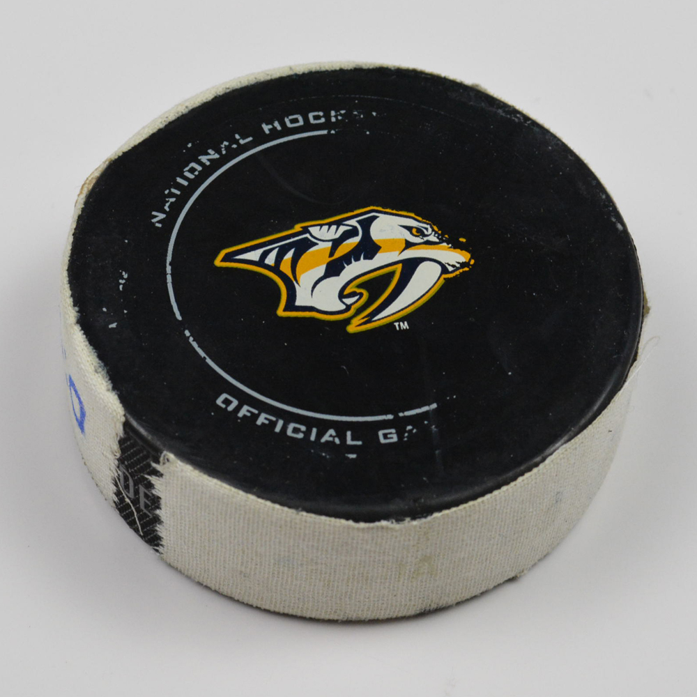Mike Fisher - Nashville Predators - Goal Puck - October 20, 2015 ...