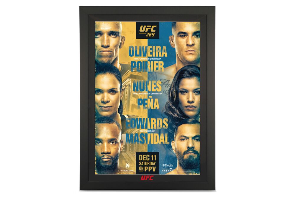 UFC 269: Oliveira vs. Poirier Autographed Event Poster | UFC Collectibles