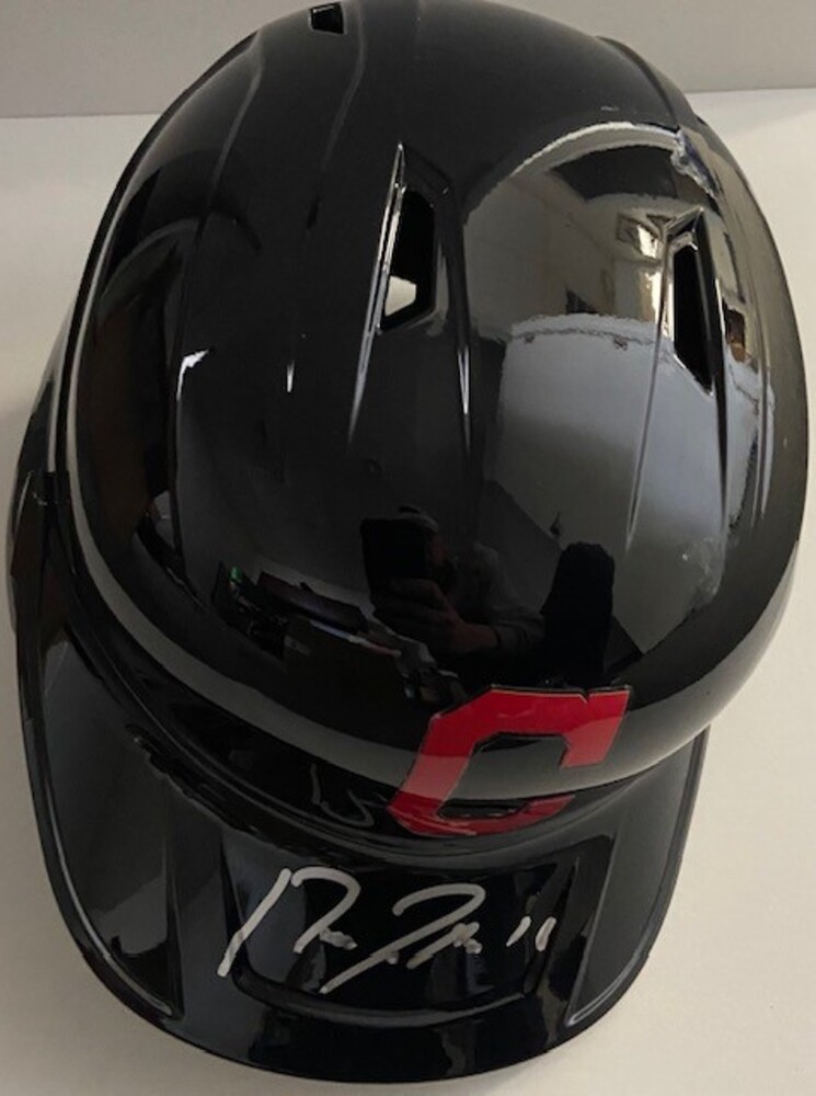 Jose Ramirez Autographed Guardians Helmet | MLB Auctions