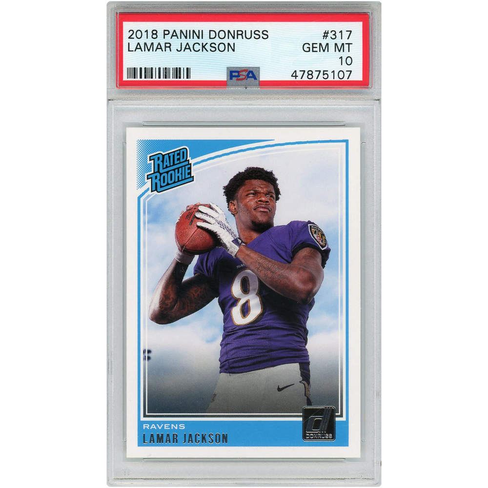 Lamar Jackson Baltimore Ravens 2018 Panini Donruss Rookie #317 Card ...
