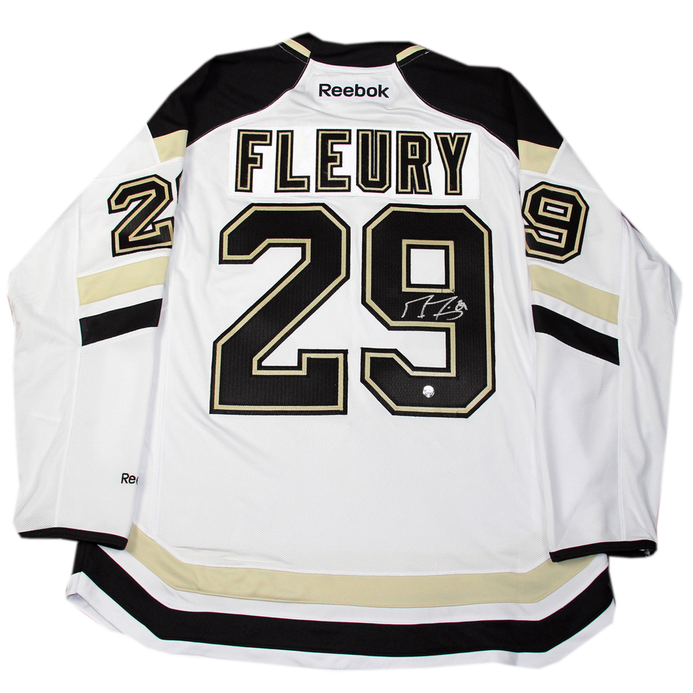 Marc Andre Fleury Signed Pittsburgh Penguins White Replica Jersey ...