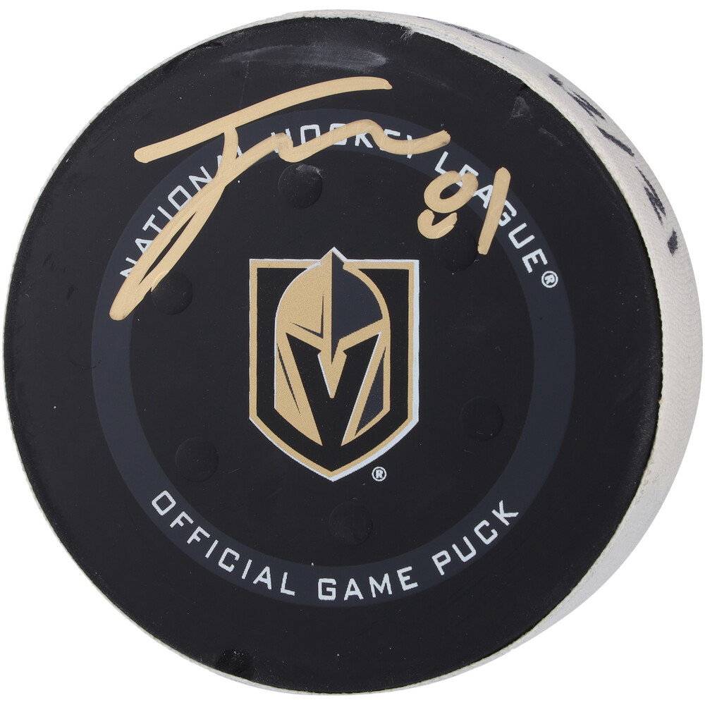 Jon Marchessault Vegas Golden Knights Autographed Game-Used Puck vs ...
