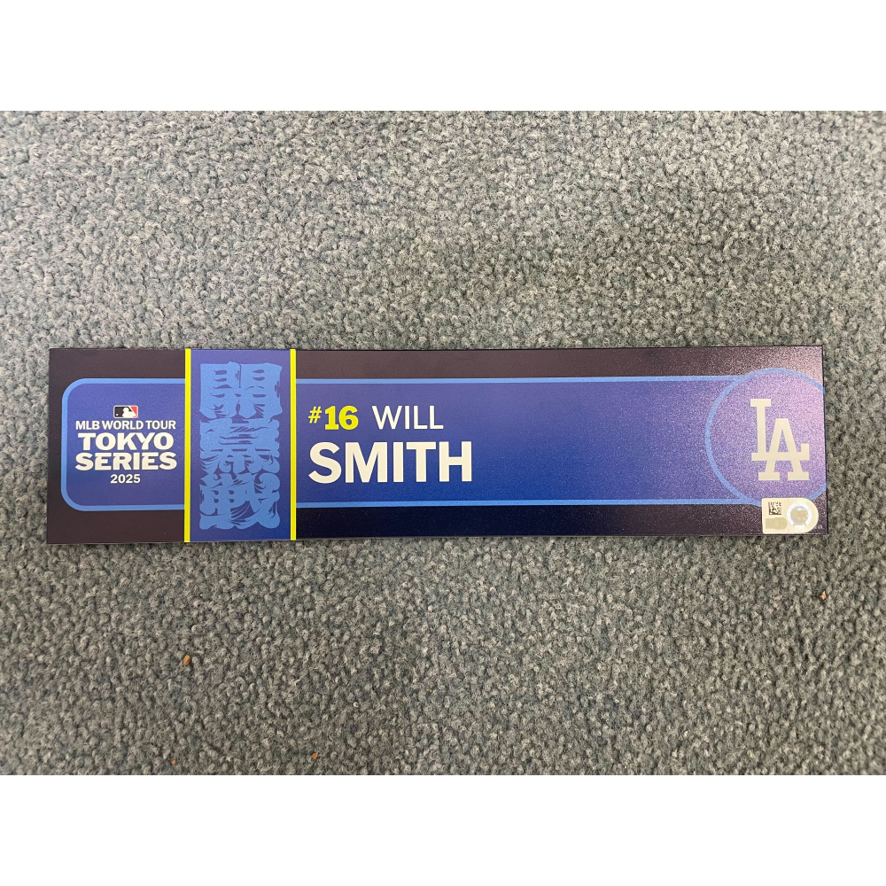 2025 Tokyo Series - Dodgers vs. Cubs - Game Used Locker Tag - Will ...