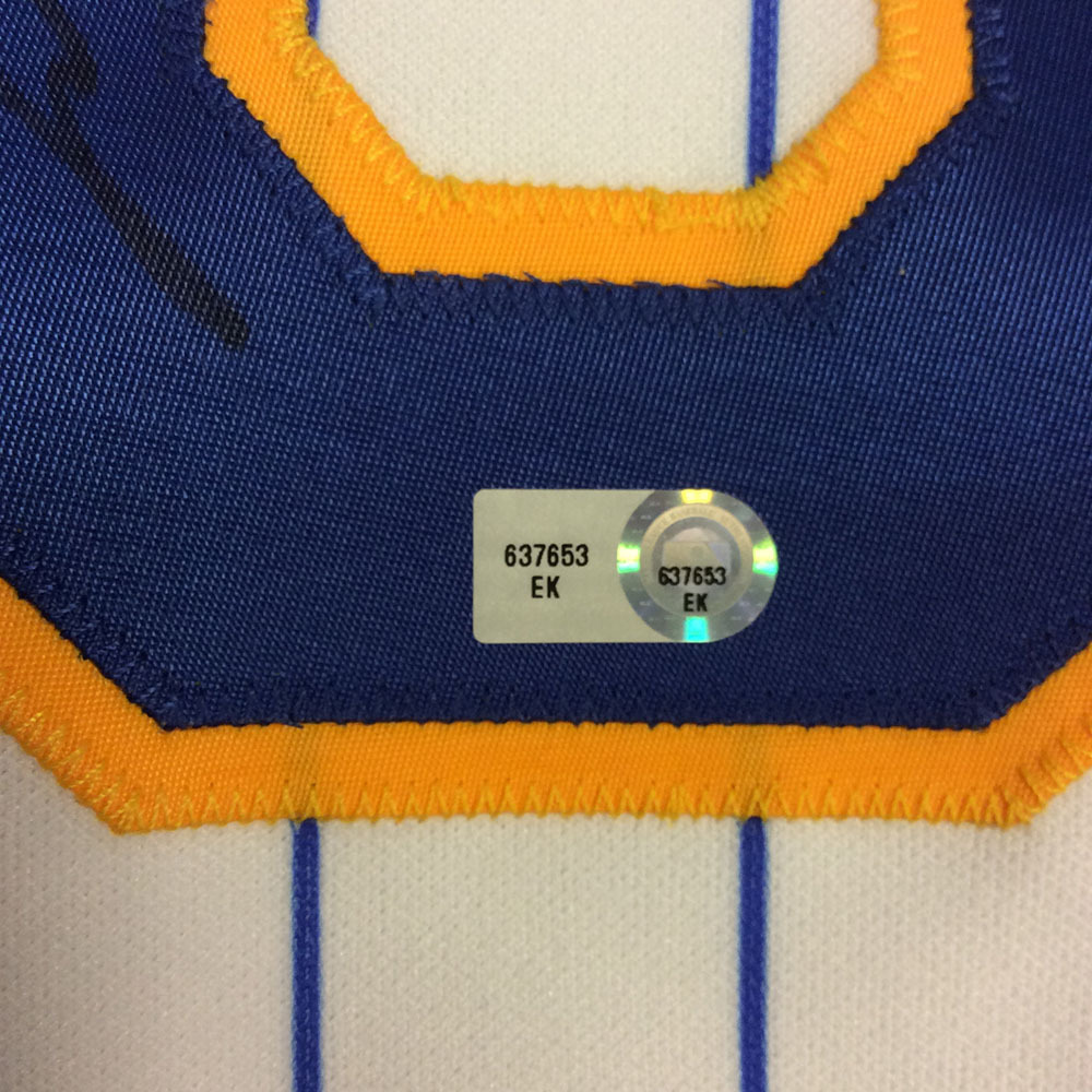 Jonathan Lucroy Autographed Home Retro Jersey EK637653 | MLB Auctions